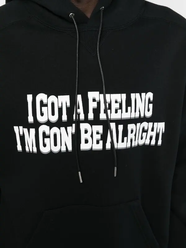 Sacai Slogan-print Cotton Hoodie