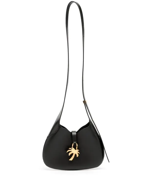 Palm Angels Palm Tree Plaque Shoulder Bag - Black