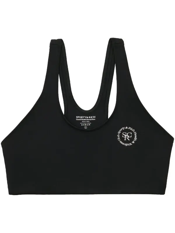 SPORTY & RICH Logo-print Sports Bra