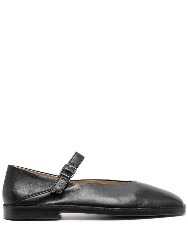 LEMAIRE Leather Ballerina Shoes - Black
