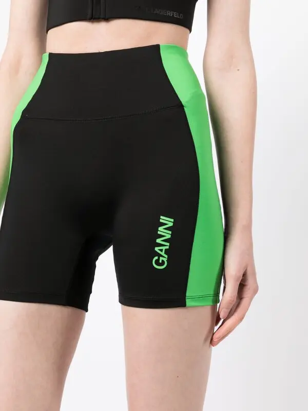 GANNI Active High-waist Cycling Shorts