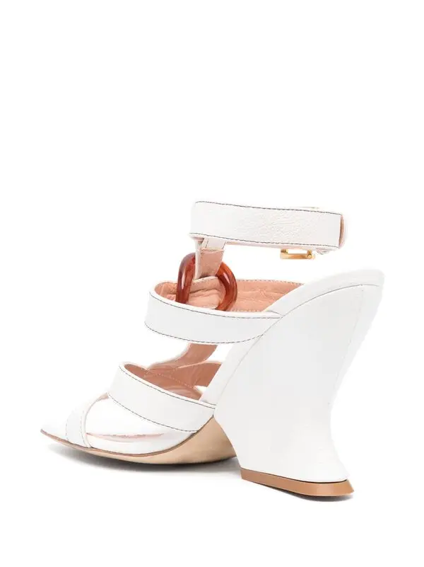 Alberta Ferretti 105mm Strap Detail Leather Sandals