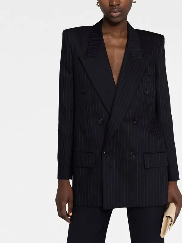 Saint Laurent Pinstripe Double-breasted Blazer