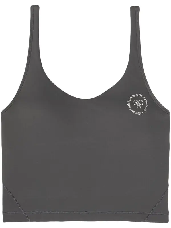 SPORTY & RICH Logo-print Cropped Top