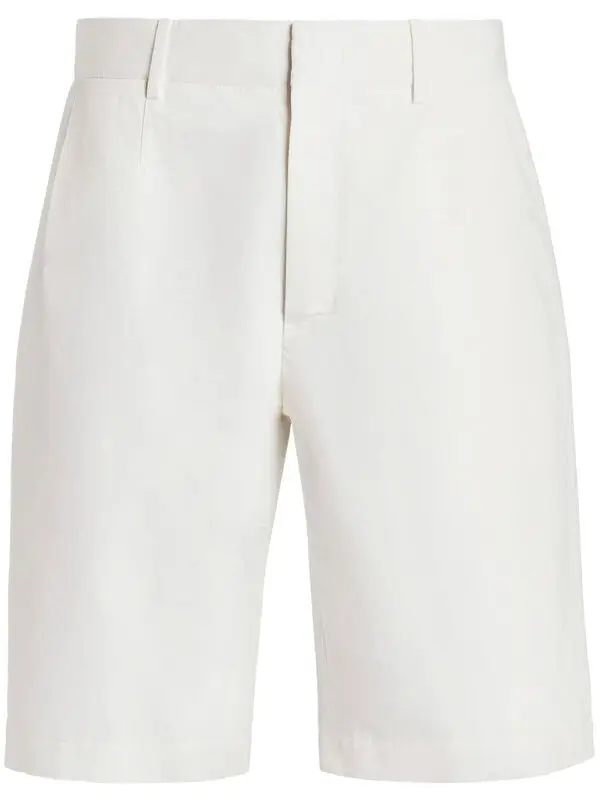 Zegna Cotton-linen Chino Shorts