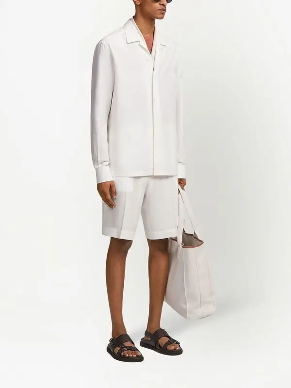 Zegna Cotton-linen Chino Shorts