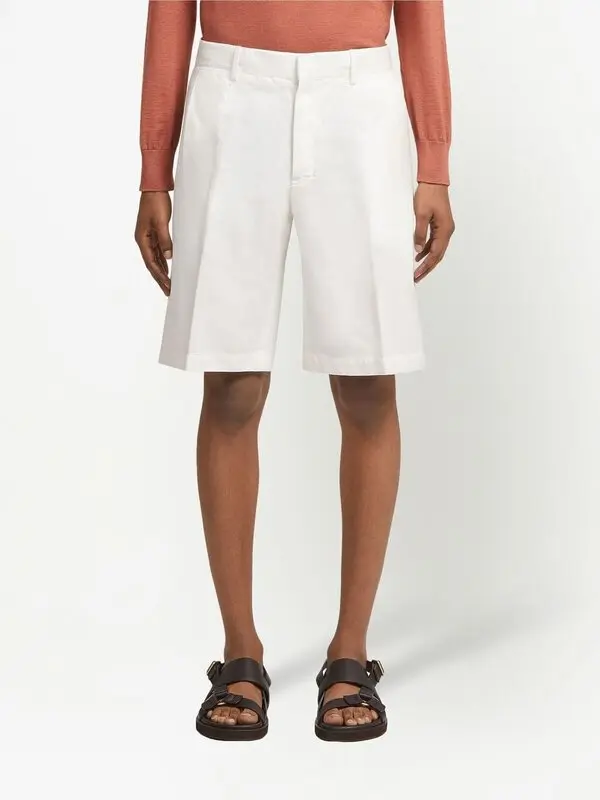 Zegna Cotton-linen Chino Shorts