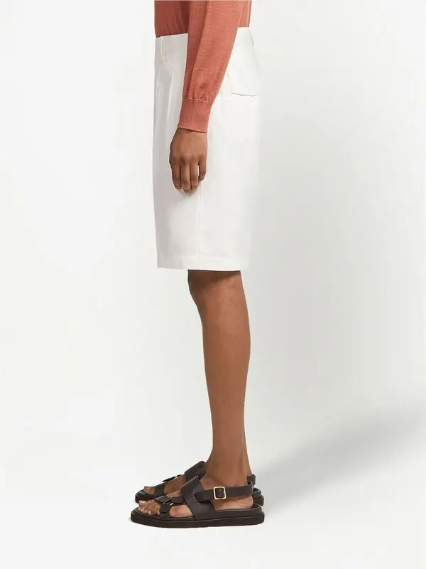 Zegna Cotton-linen Chino Shorts