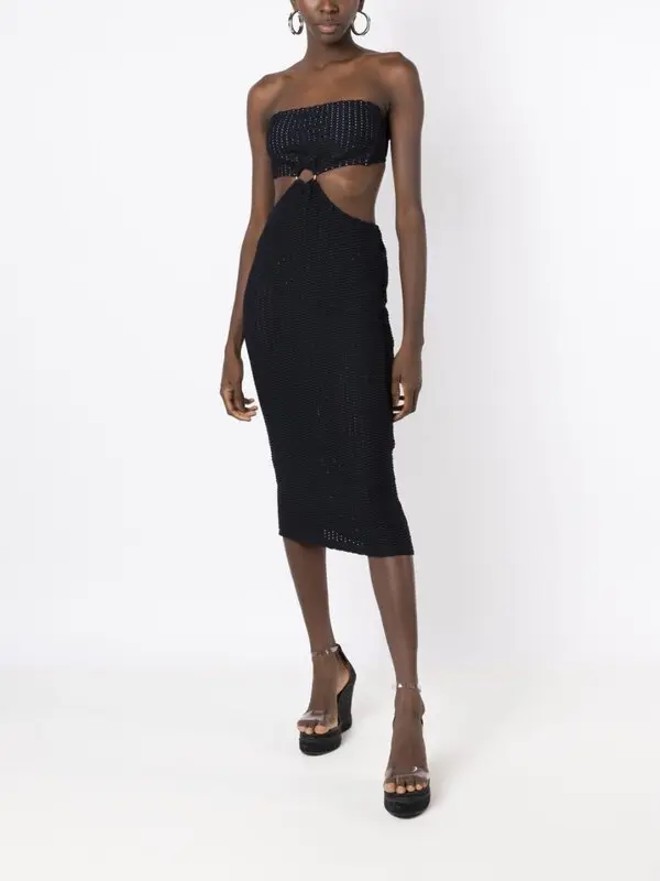 AMIR SLAMA Cut-out Midi Dress