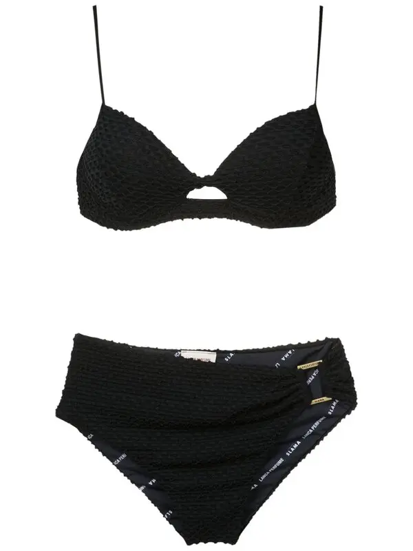 AMIR SLAMA Sweetheart-neck High-waist Bikini - Black