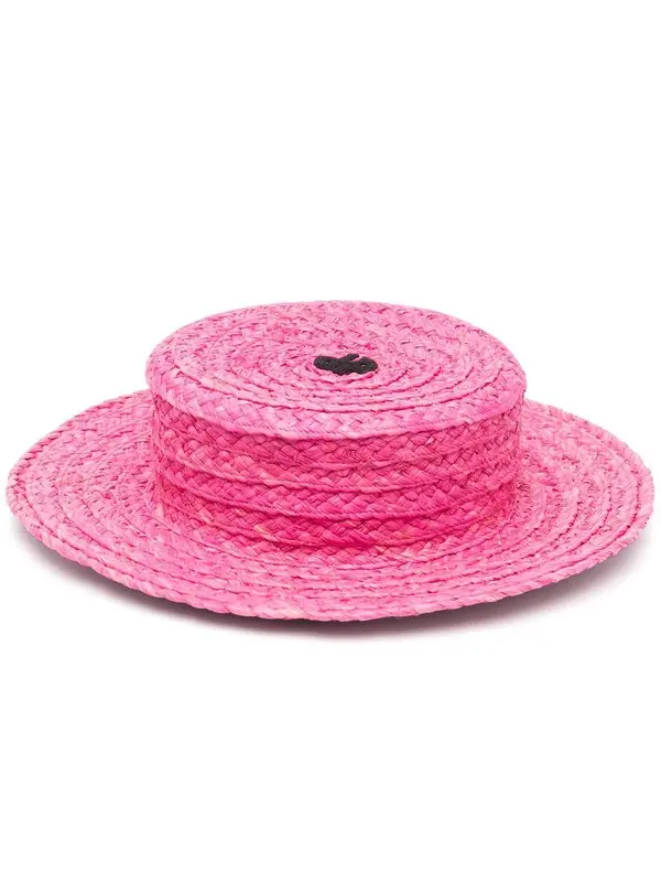 PATOU Two-tone Raffia Boater - Pink