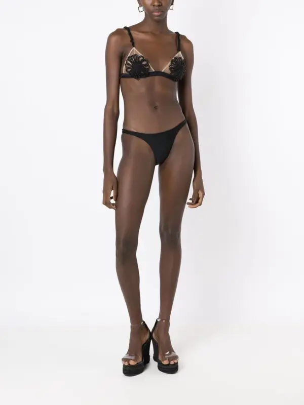 AMIR SLAMA Floral-appliqué Bikini
