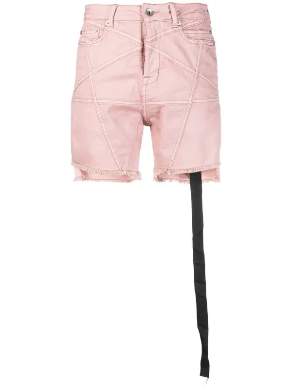 Rick Owens Raw-cut Denim Shorts
