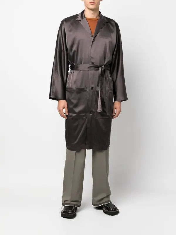 Nanushka Cuban-collar Self-tie Shirt