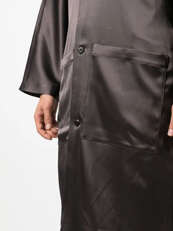 Nanushka Cuban-collar Self-tie Shirt