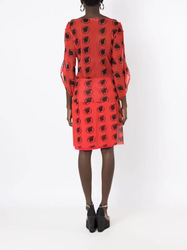 AMIR SLAMA Graphic-print Tulle Dress