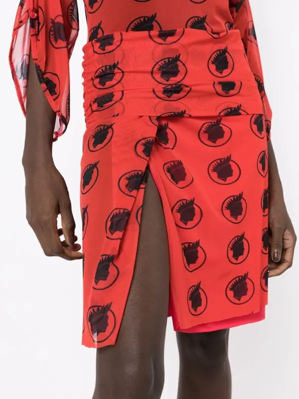 AMIR SLAMA Graphic-print Tulle Dress