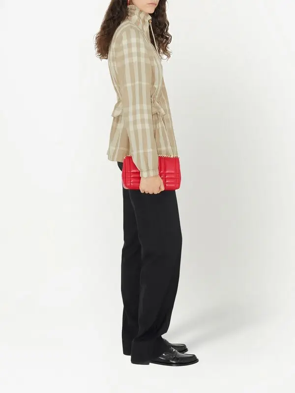 Burberry Funnel-neck Check Jacket