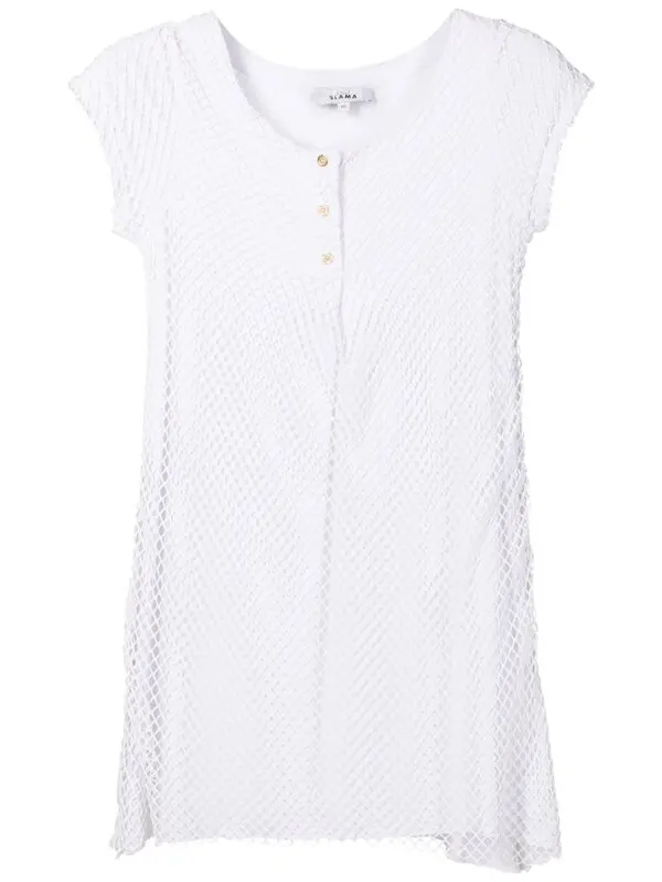 AMIR SLAMA Knit-overlay Mini Dress