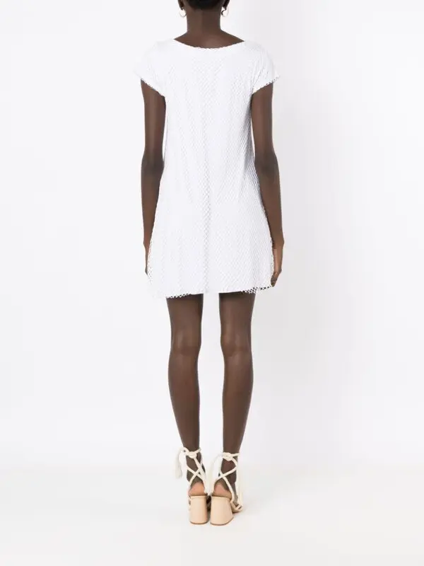 AMIR SLAMA Knit-overlay Mini Dress