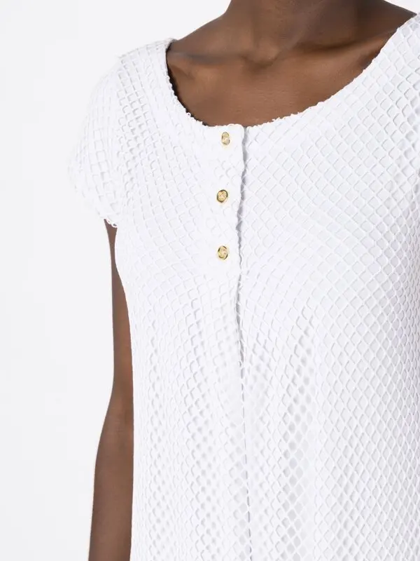 AMIR SLAMA Knit-overlay Mini Dress