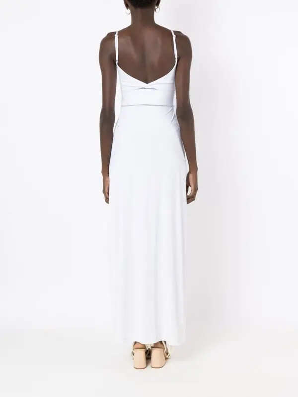 AMIR SLAMA Tulle-insert Maxi Dress
