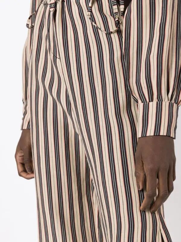 AMIR SLAMA Striped Wide-leg Trousers