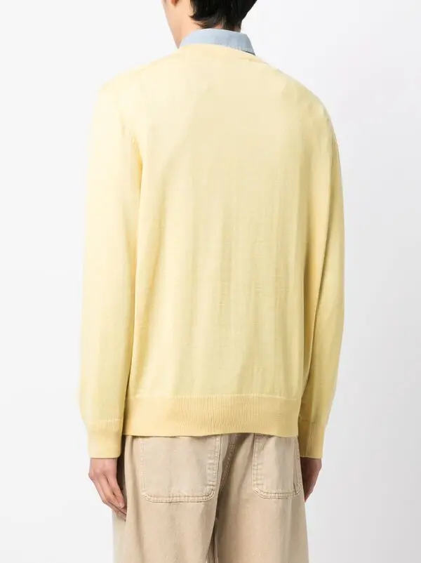 Maison Kitsuné Embroidered-logo Wool Jumper