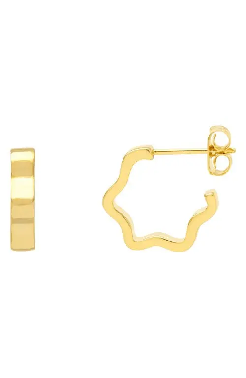 Estée Lauder Flat Wave Hoop Earrings - Gold