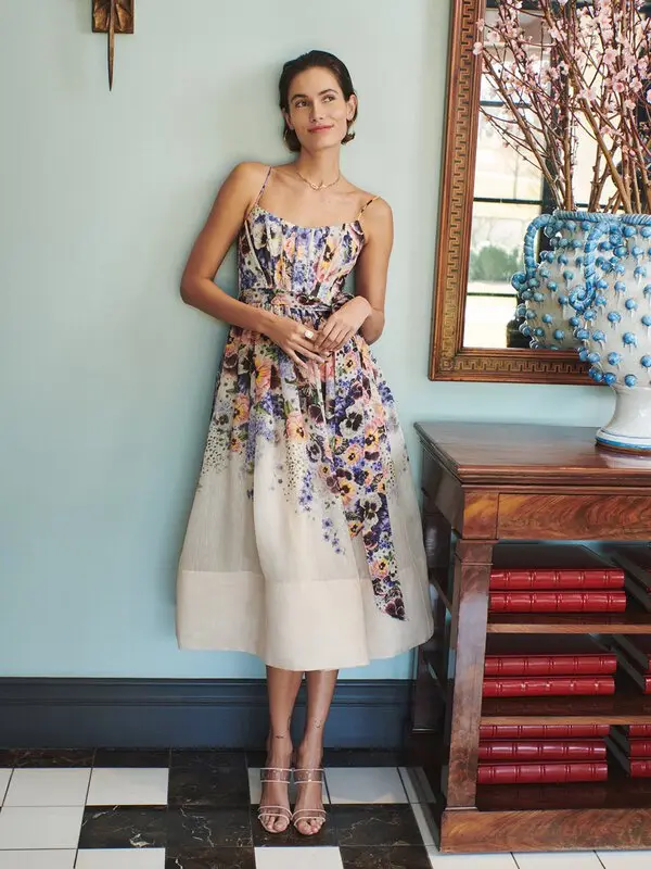Zimmermann Tama Corset Midi Dress - White | Editorialist