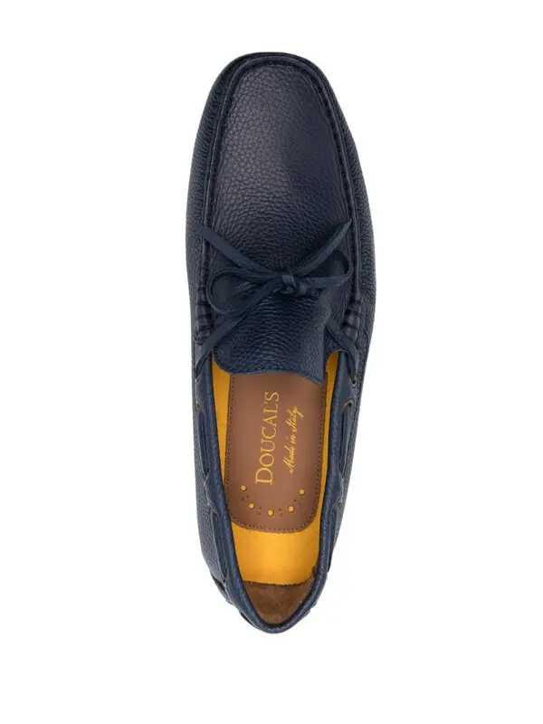 DOUCAL'S Lace-up Leather Loafers - Blue