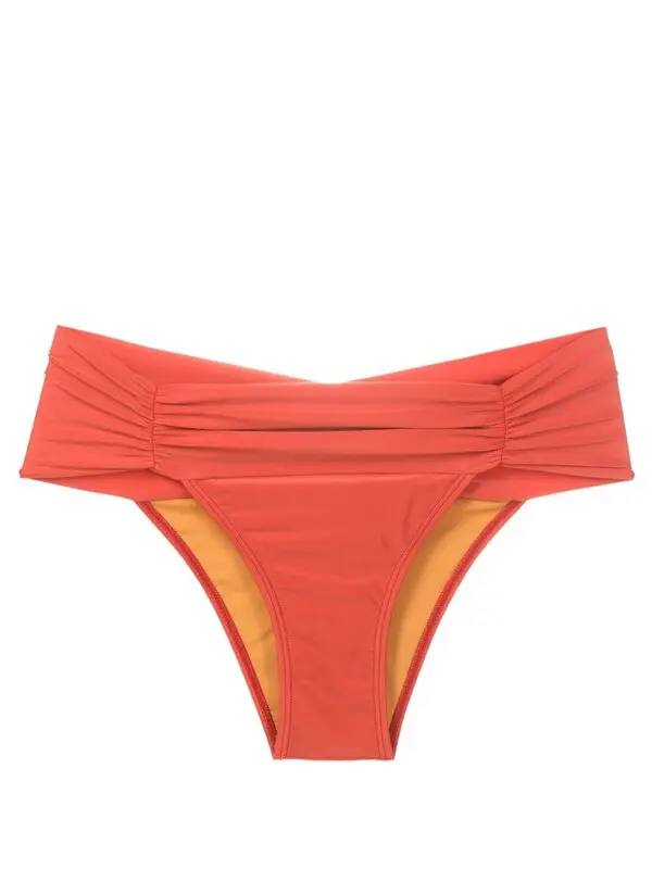 LYGIA & NANNY Jasper Ruched Bikini Bottom - Orange