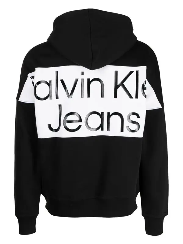Calvin Klein Logo-print Colour-block Hoodie