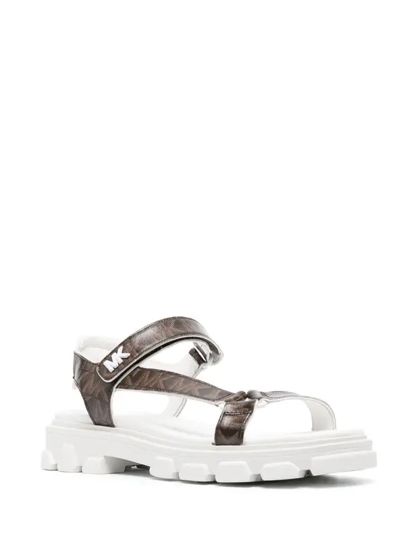 Michael Kors Monogram Leather Sandals