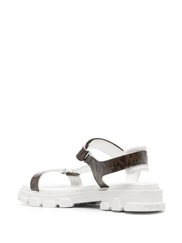 Michael Kors Monogram Leather Sandals