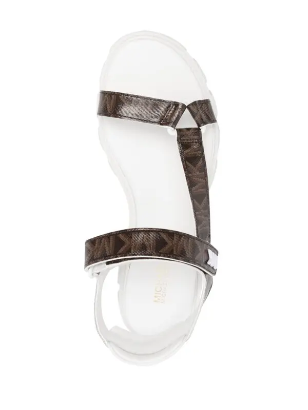 Michael Kors Monogram Leather Sandals