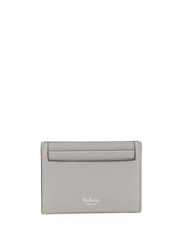 Mulberry Continental Embossed-logo Leather Carholder - Grey