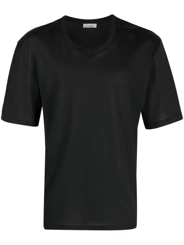 LANEUS Plain Crew-neck T-shirt