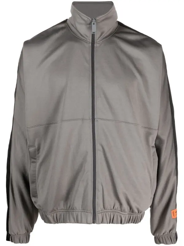 Heron Preston Logo-patch Zip-up Sweatshirt - Grey