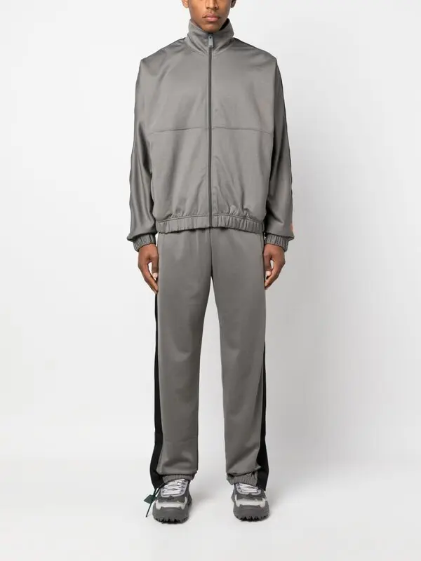 Heron Preston Logo-patch Zip-up Sweatshirt - Grey