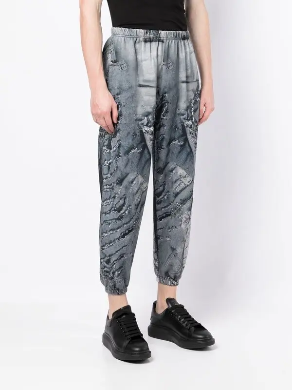 Natasha Zinko Denim-print Track Pants