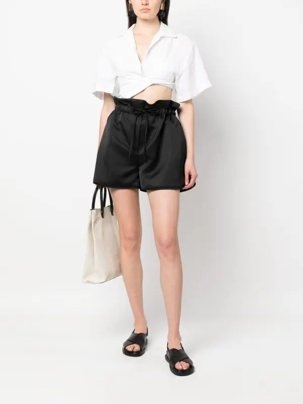 Erika Cavallini Satin Drawstring Shorts