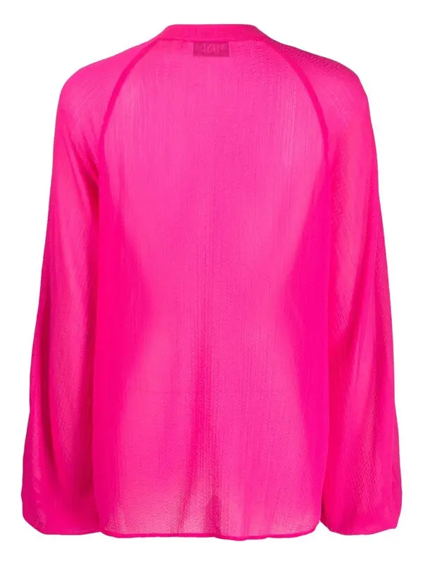 Essentiel Antwerp Button-down Collarless Blouse