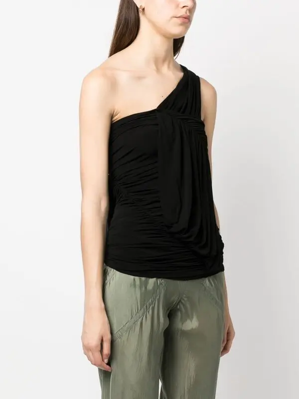 Rick Owens Edfu Draped One-shoulder Blouse