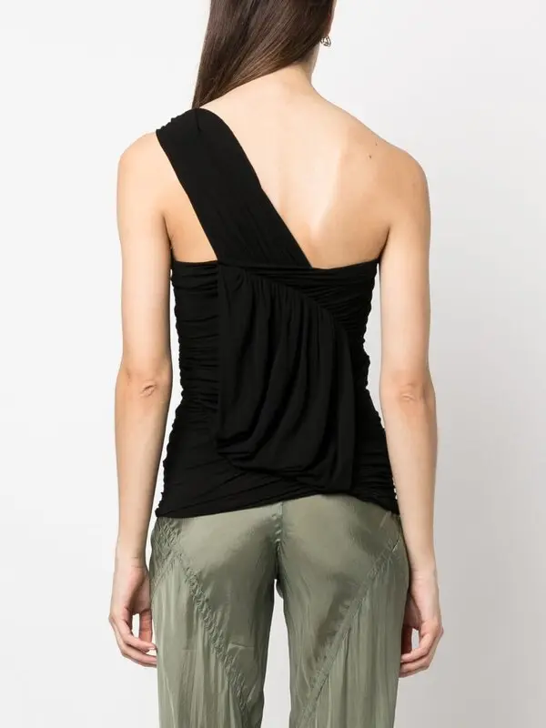 Rick Owens Edfu Draped One-shoulder Blouse