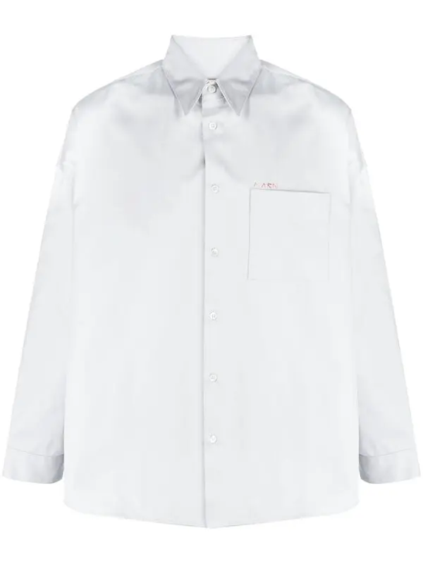 Marni Logo-embroidered Cotton Shirt