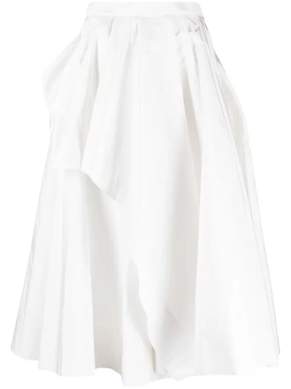 Alexander McQueen Asymmetric Drape Midi Skirt
