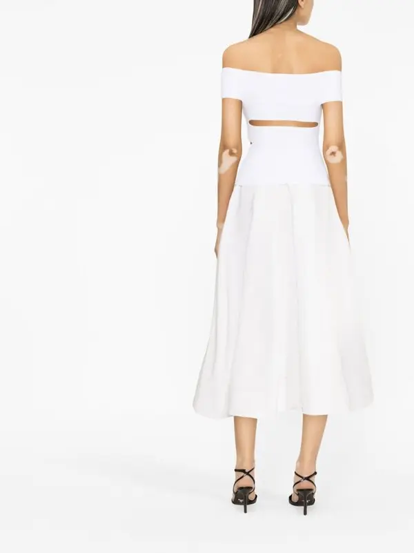 Alexander McQueen Asymmetric Drape Midi Skirt