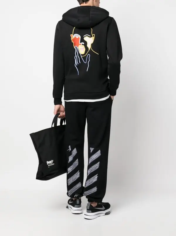 Off-White Diag-print Track Pants - Black