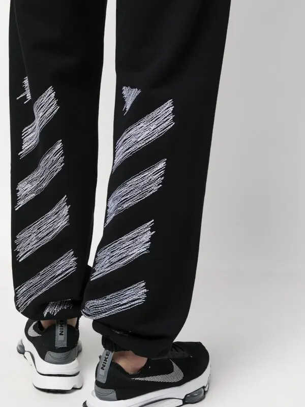 Off-White Diag-print Track Pants - Black